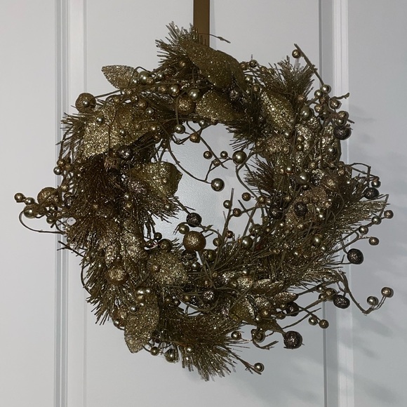 Holiday | Golden Decorative Handing Wreath | Poshmark